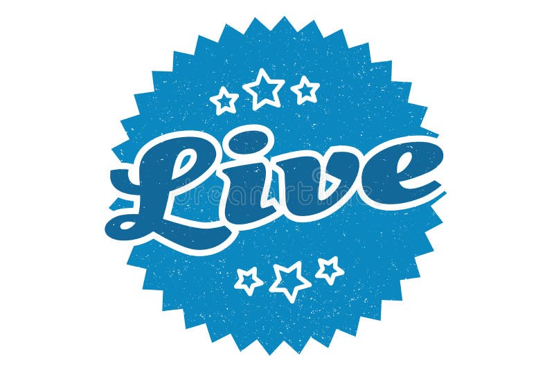 Live Sign. Live Vintage Retro Label Stock Vector - Illustration of ...