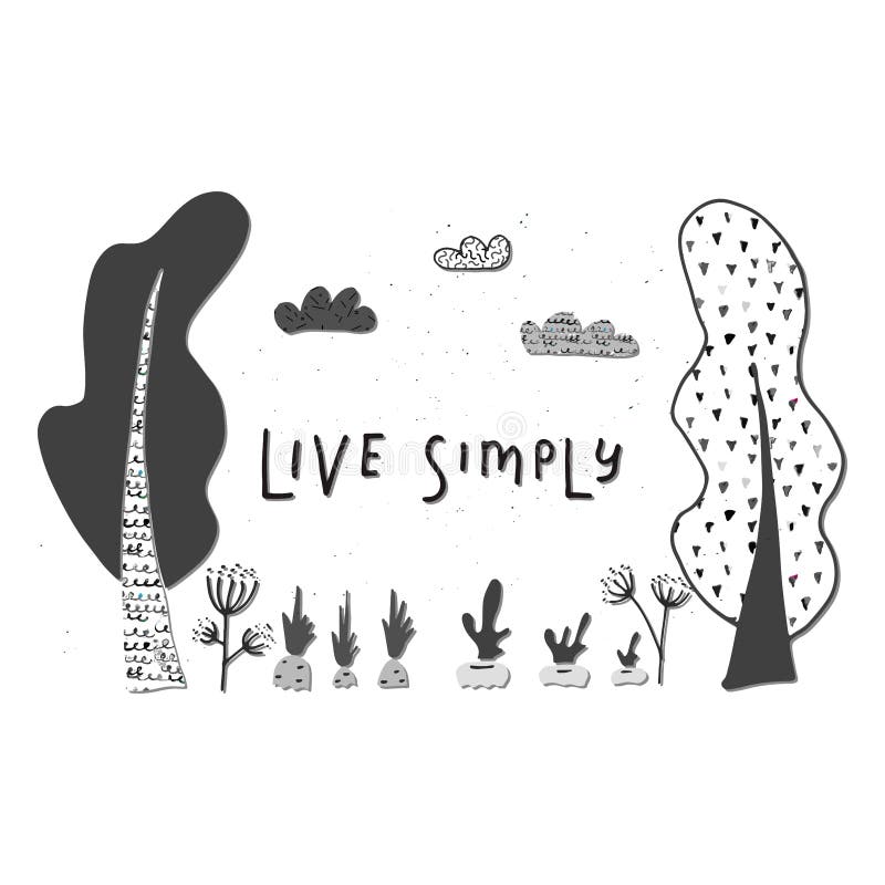 Live simply text design stock vector. Illustration of emotion - 139297384