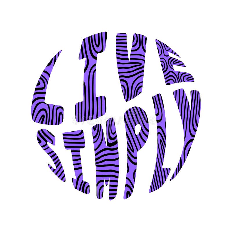 Live Simply Quote with Liquify Pattern in Round Shape Stock ...