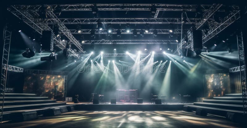 A Live Stage Production in a Live Stock Illustration - Illustration of ...