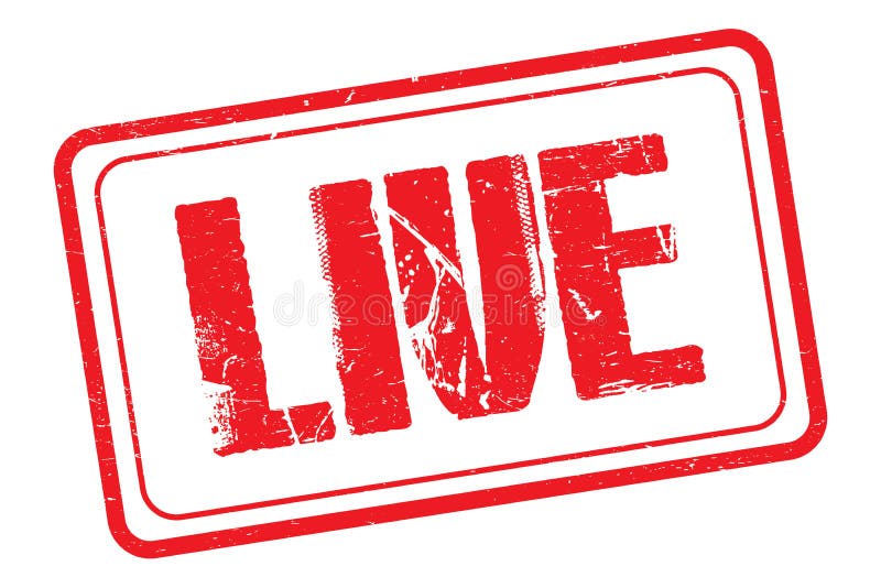 Live red stamp text stock vector. Illustration of isolated - 44225999