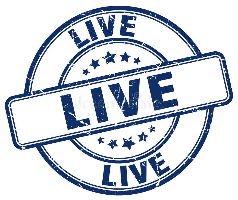 Live stamp stock vector. Illustration of sticker, label - 106382607