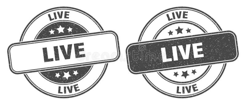 Live Stamp. Live Label. Round Grunge Sign Stock Vector - Illustration ...
