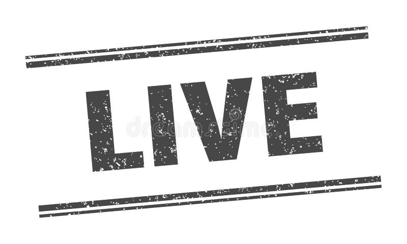 Live Stamp. Live Square Grunge Sign Stock Vector - Illustration of ...
