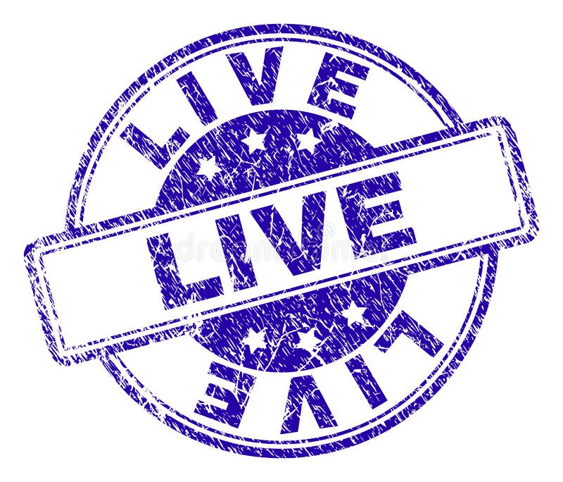 Grunge Textured LIVE Stamp Seal Stock Vector - Illustration of dirty ...