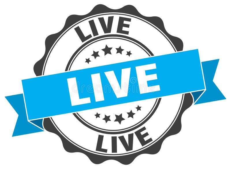 Live stamp. sign. seal stock vector. Illustration of badge - 94844466