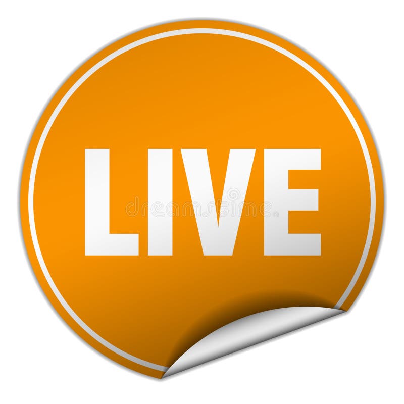 Live Sticker. Live Stream, Video, News Icon on White Background. Social ...