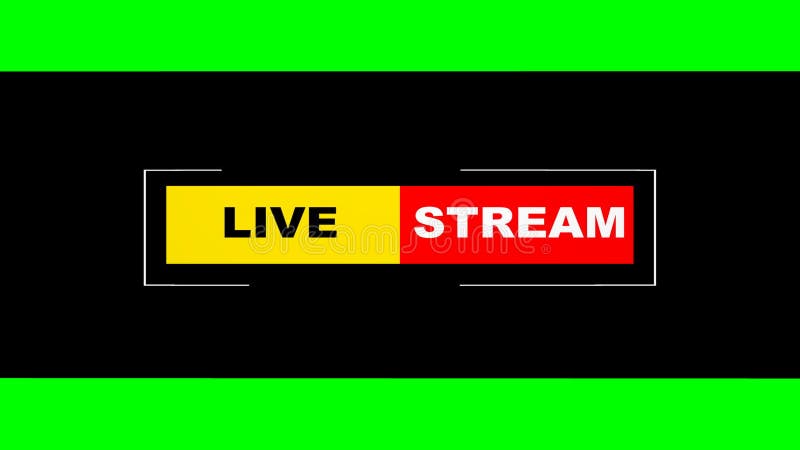 Live Stream Animated Text on Green Screen Stock Footage - Video of ...