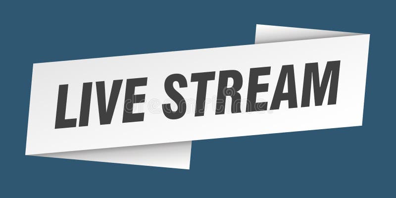 Live Stream Banner Template. Live Stream Ribbon Label Stock Vector ...
