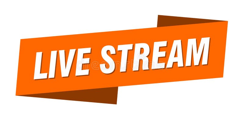 Live Stream Banner Template. Live Stream Ribbon Label Stock Vector ...