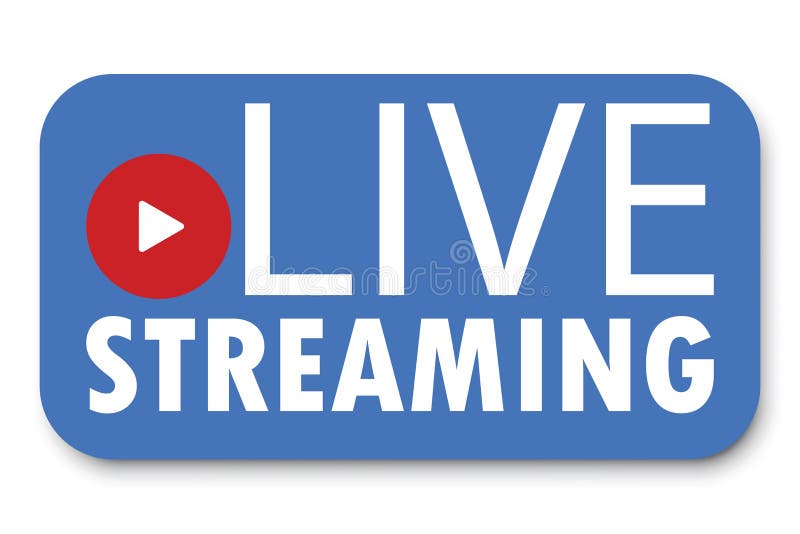 Live Stream Blue Banner. Live Video Streaming. Template Media Player ...