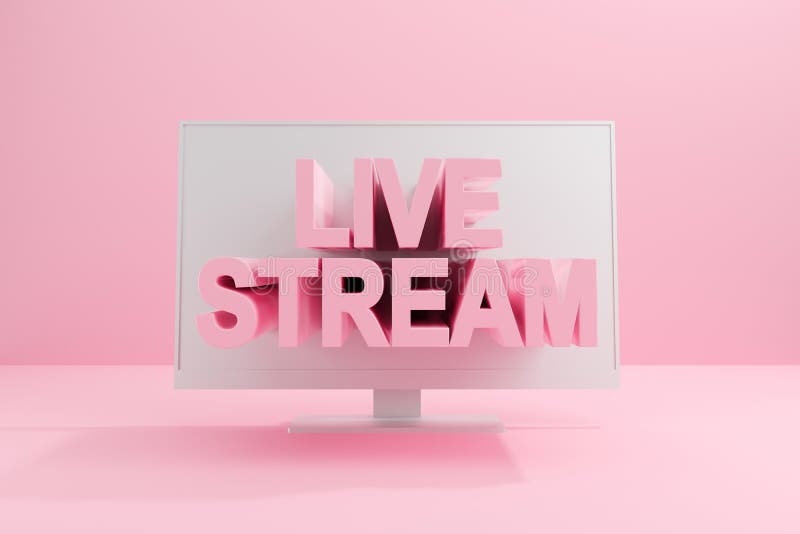 Live Stream Broadcasting on the Internet Concept. the Word LIVE STREAM ...