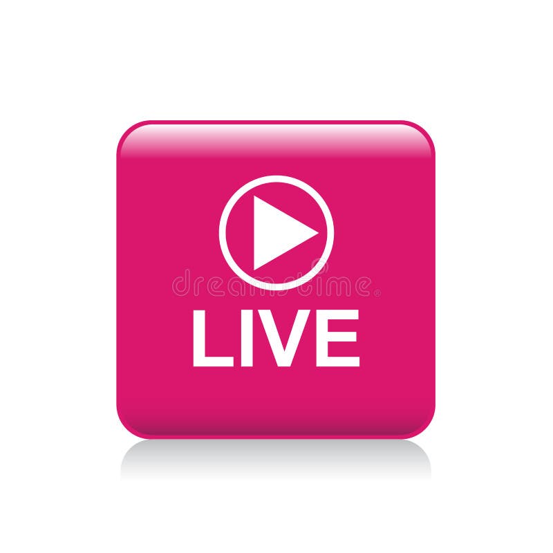 Live stream button stock illustration. Illustration of editable - 122339352
