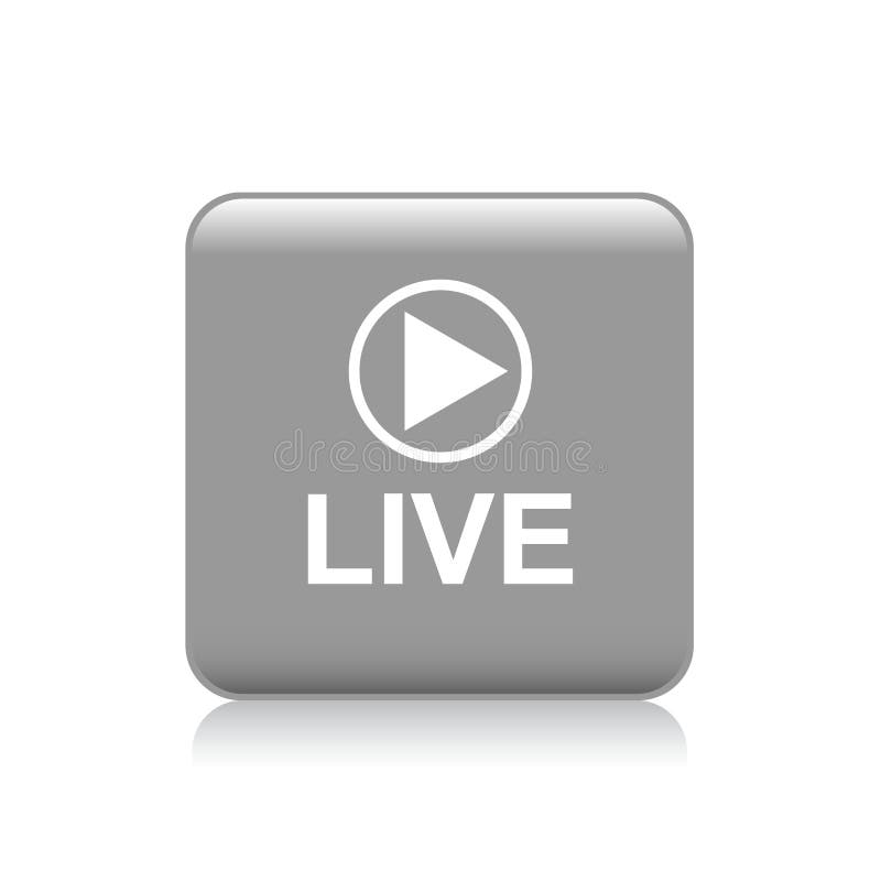 Live stream button stock illustration. Illustration of live - 122339329