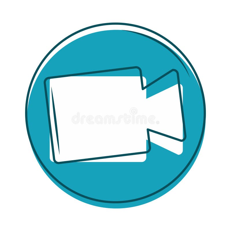 Live Stream Camera Button Blue Design Stock Vector - Illustration of ...