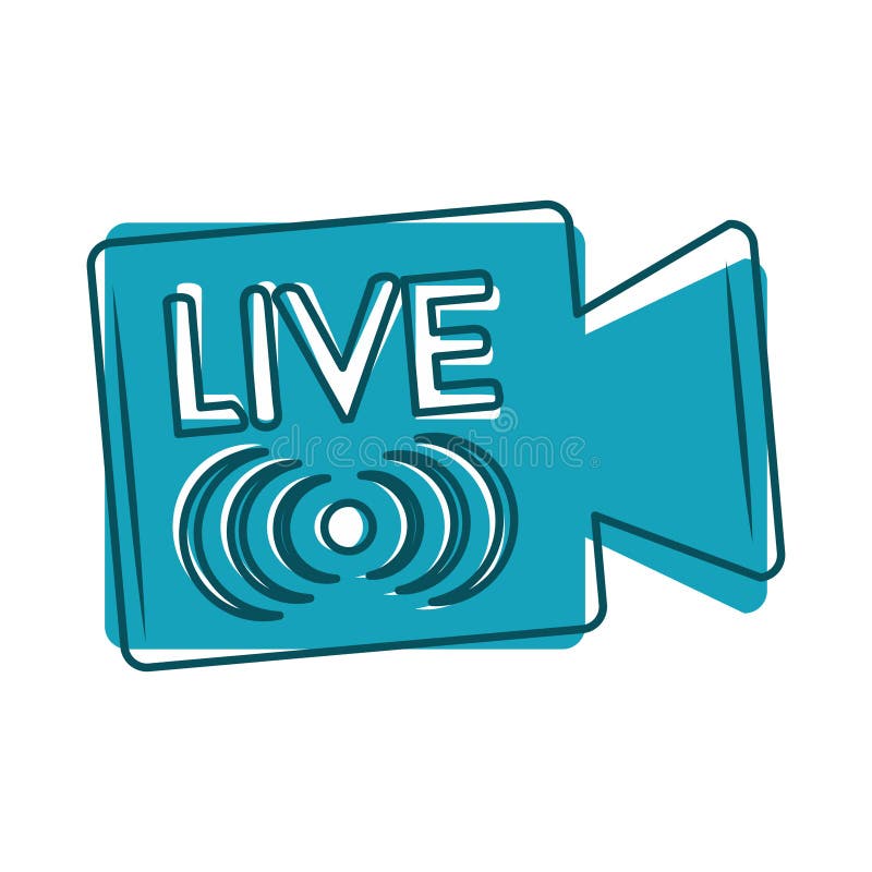 Live Stream Camera Entertainment Blue Design Stock Vector ...