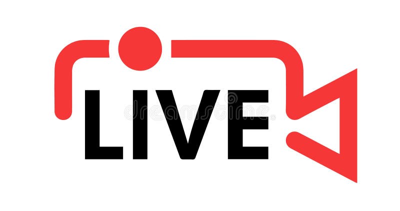 Live Stream in Camera Shape Concept. Stock Vector Illustration for ...