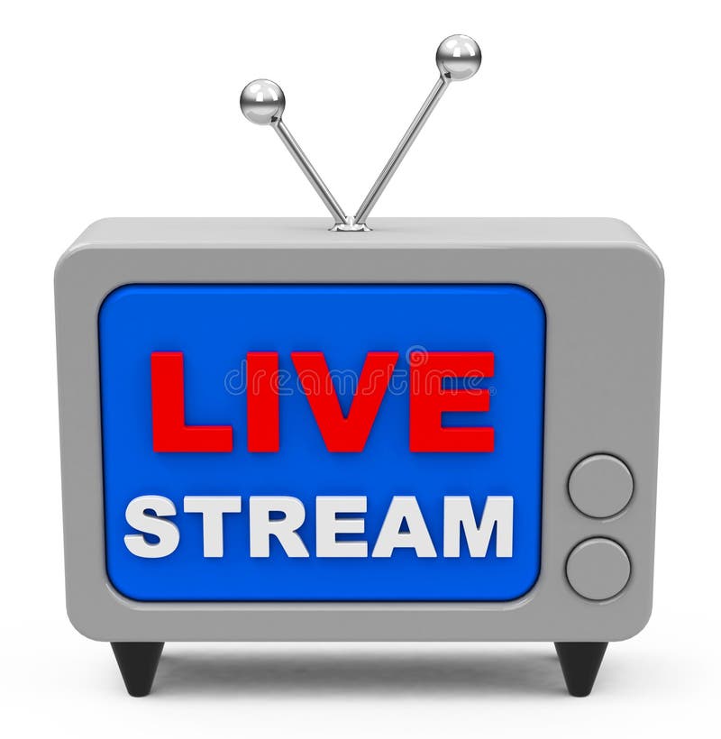 The live stream stock illustration. Illustration of program - 48782667