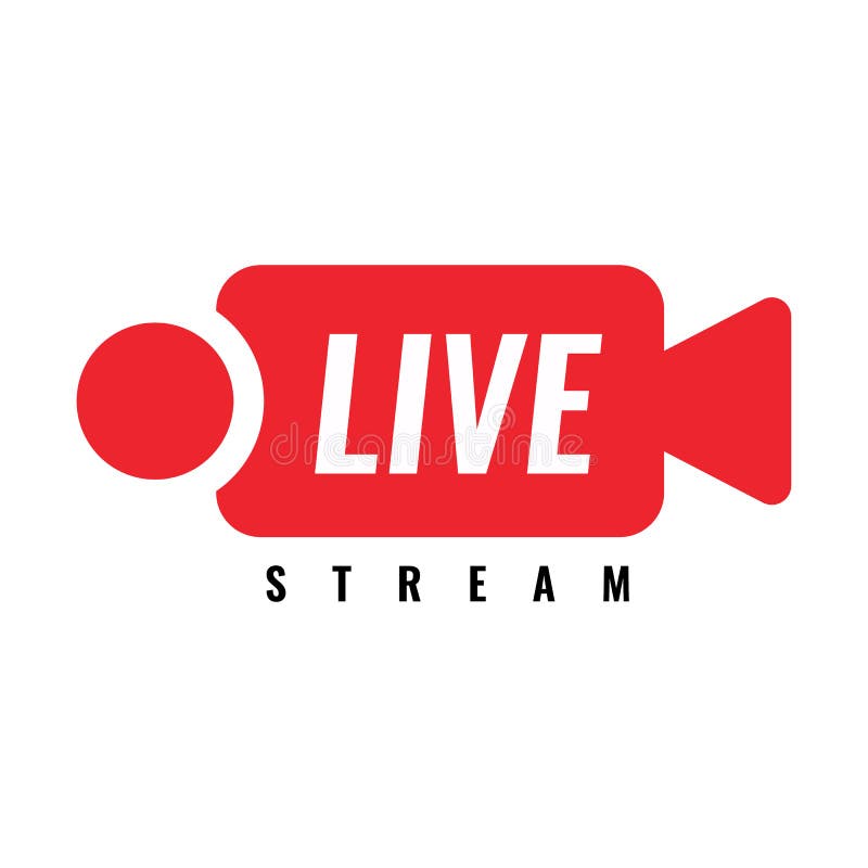 Live Stream Icon or Symbol for Broadcasting Design Stock Vector ...