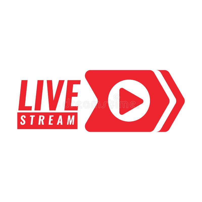 Live Stream Icon or Symbol for Broadcasting Design Stock Vector ...