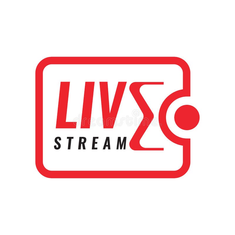Live Stream Icon or Symbol for Broadcasting Design Stock Illustration ...
