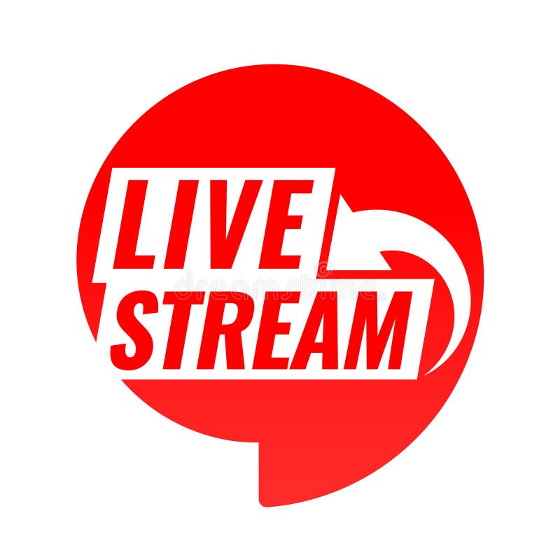 Live Streaming. Symbol or Emblem. Vector Icons. Stock Vector ...