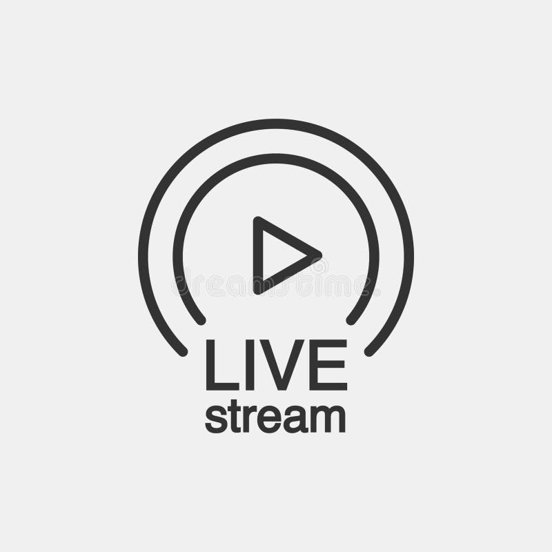 Live Stream Icon Symbol Vector Logo Element. Live Streaming ...