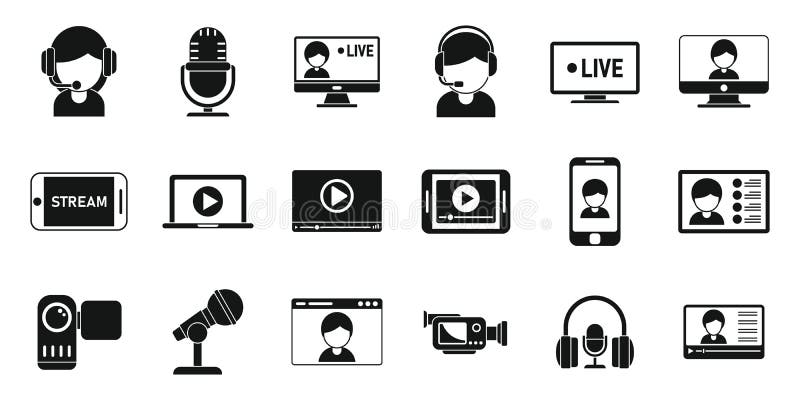 Stream Icons Stock Illustrations – 11,432 Stream Icons Stock ...