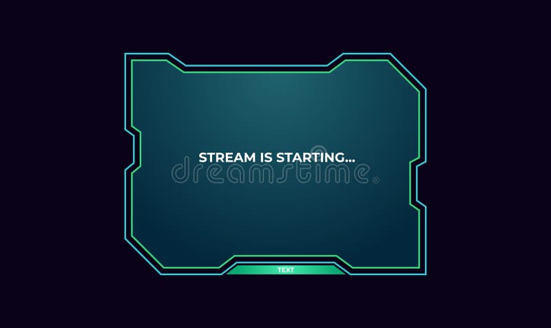 Live Stream Interface Overlay Frames for Gamer Broadcast. Cyber Hud ...