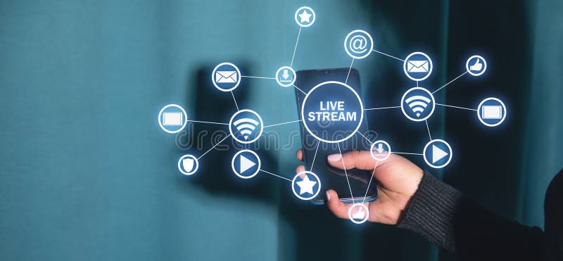 Live Stream. Internet. Digital Marketing Stock Photo - Image of concept ...