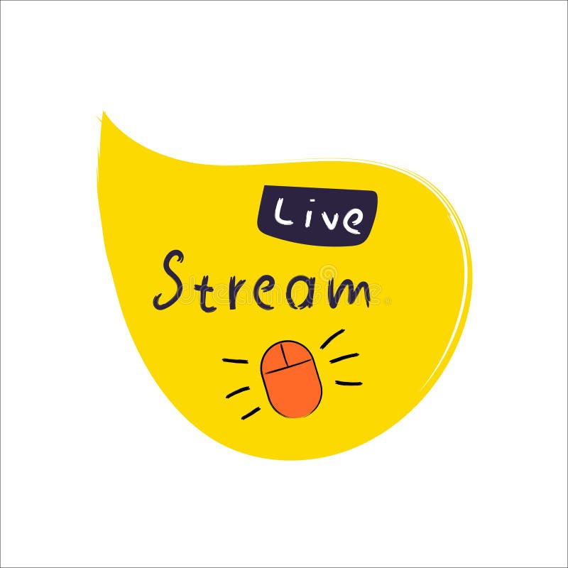 Live Stream Label. Concept of Video Call Stock Vector - Illustration of ...