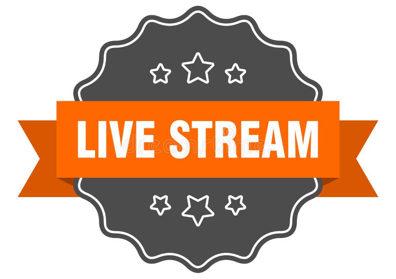 Live Stream Stamp. Live Stream Round Ribbon Sticker. Tag Stock Vector ...
