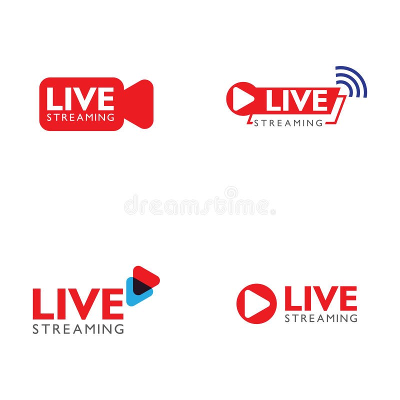 Live Stream Logo Design. Vector Illustration Stock Vector ...