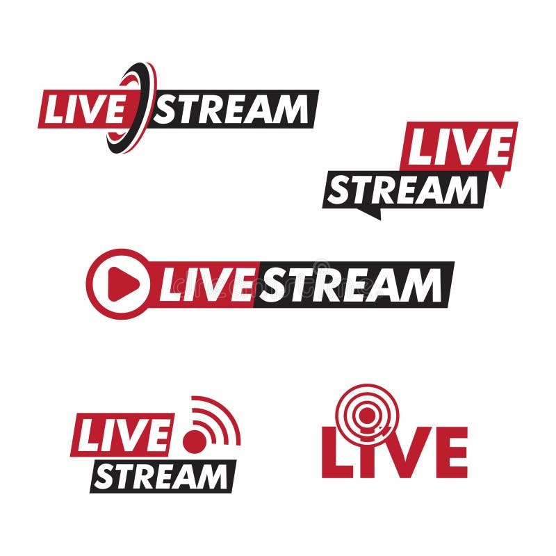 Live Stream Logo Design. Vector Illustration Stock Vector ...