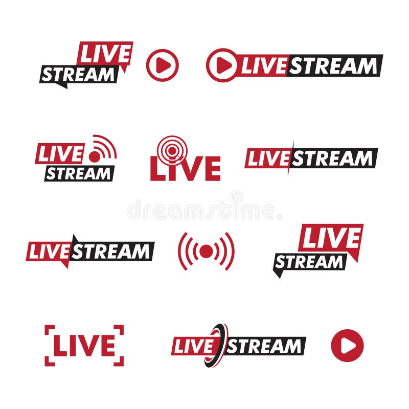 Live Stream Logo Design. Vector Illustration Stock Vector ...