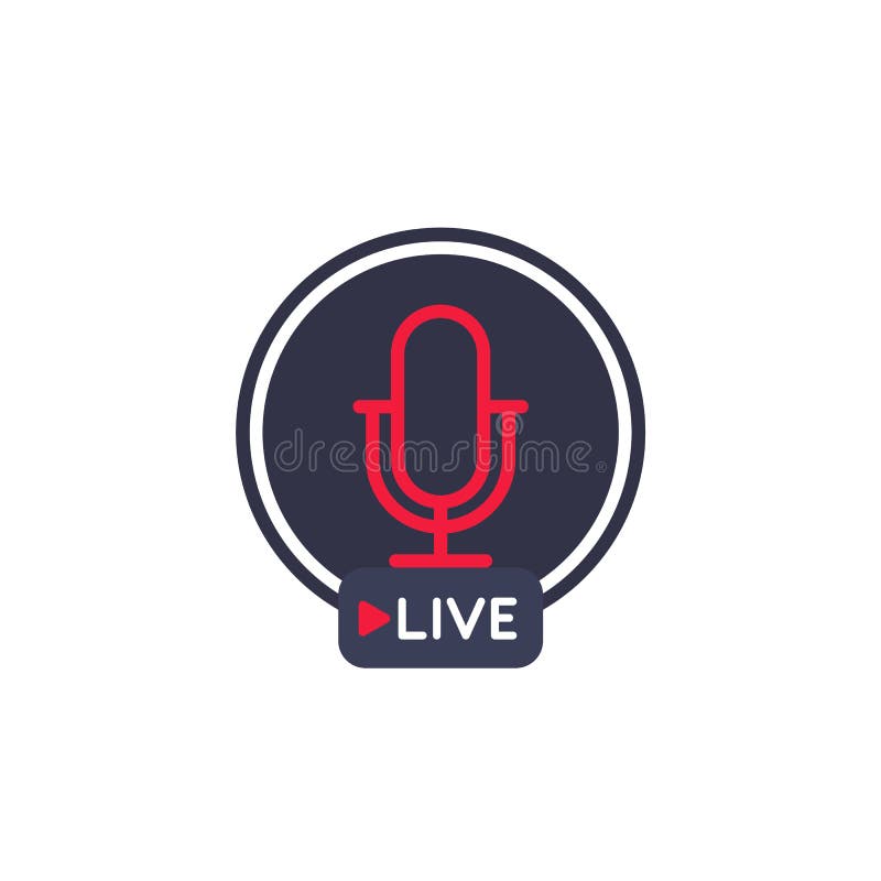 Live Stream or Online Session Vector Icon Stock Vector - Illustration ...
