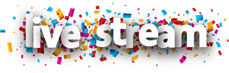 Live Stream Sign Over Brush Strokes Background Stock Vector ...