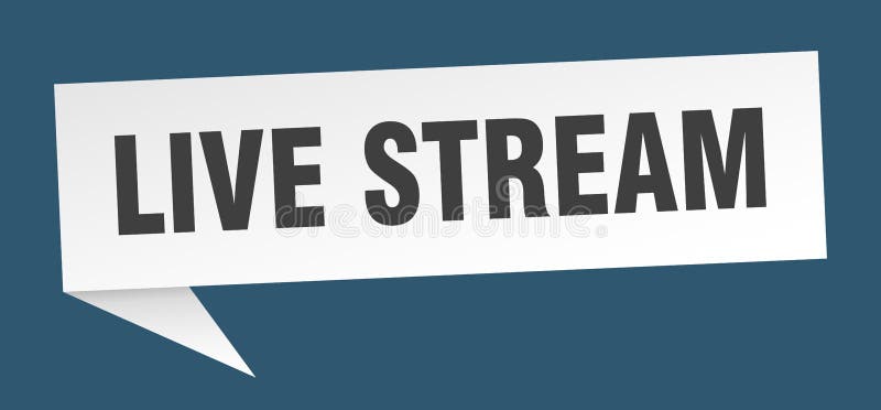 Live Stream Round Ribbon Isolated Label. Live Stream Sign Stock Vector ...
