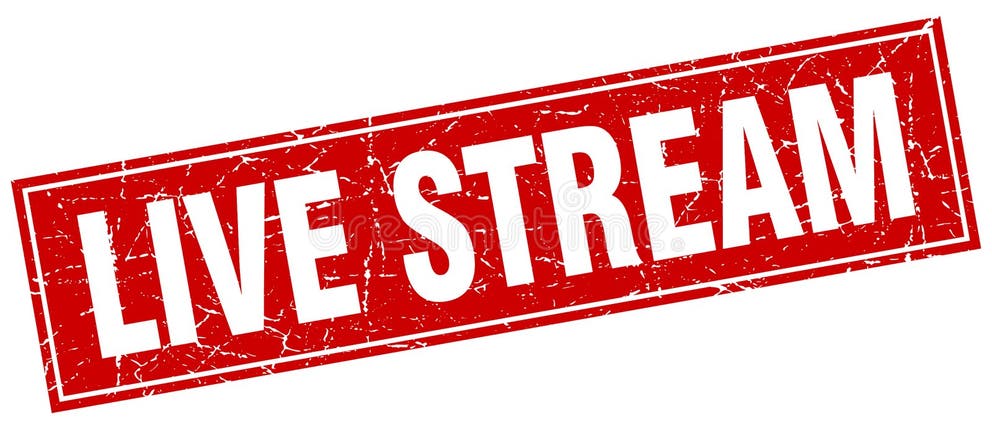 Live stream square stamp stock vector. Illustration of badge - 87660299