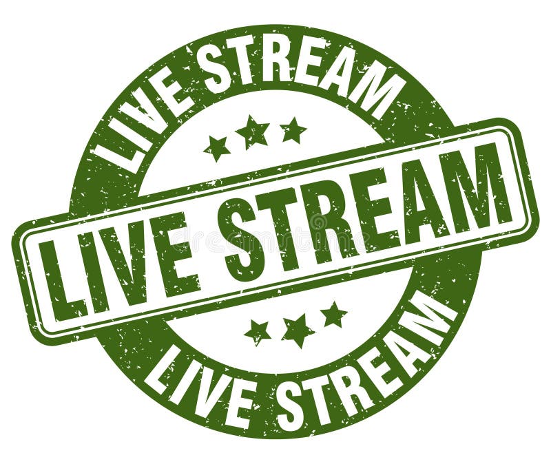 Live Stream Stamp. Live Stream Label. Round Grunge Sign Stock Vector ...