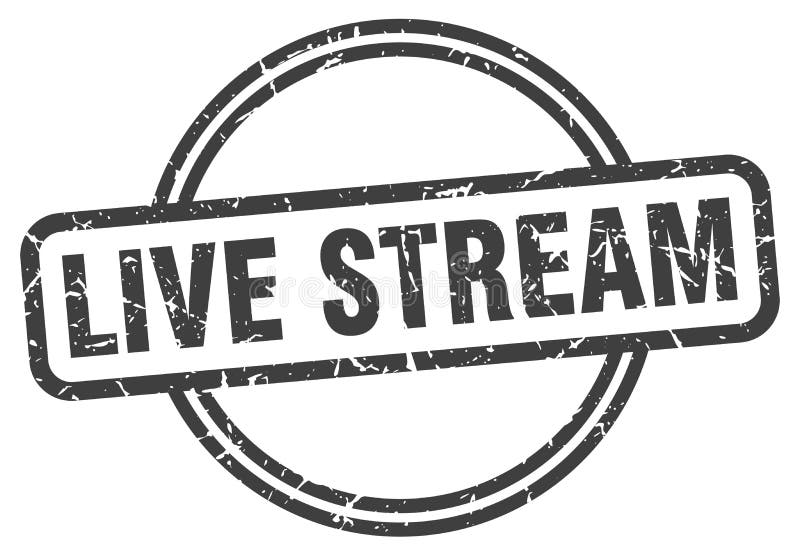 Live Stream Stamp. Live Stream Round Grunge Sign Stock Vector ...