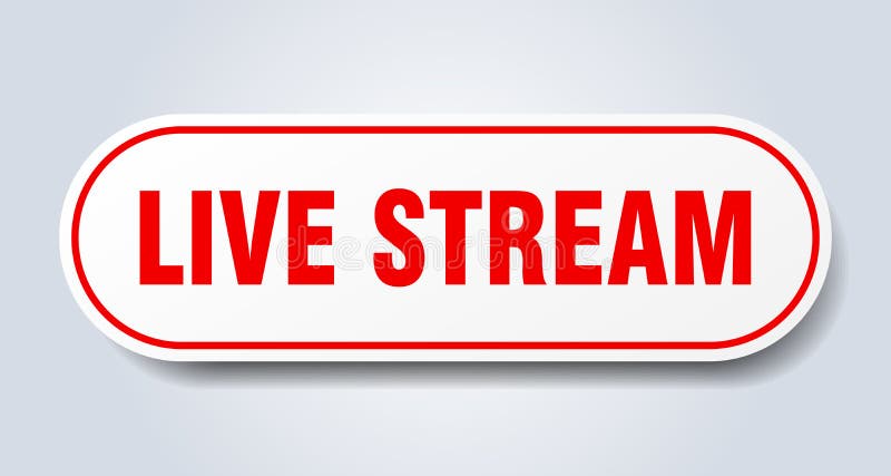 Live stream sticker. stock vector. Illustration of live - 197146696