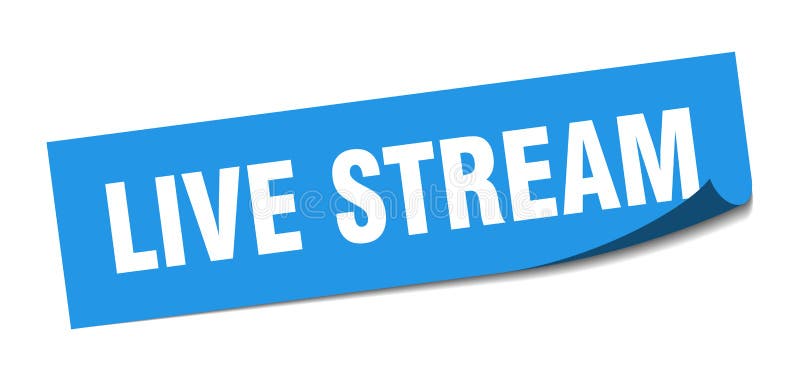 Live Stream Sticker. Live Stream Square Sign Stock Vector ...