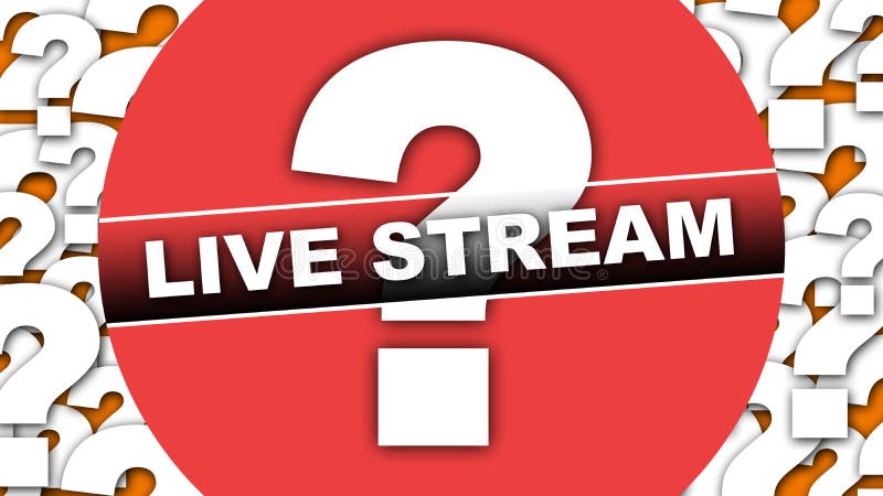 Live Stream ? Text Title - Circular Concept - Orange Background - 3D ...