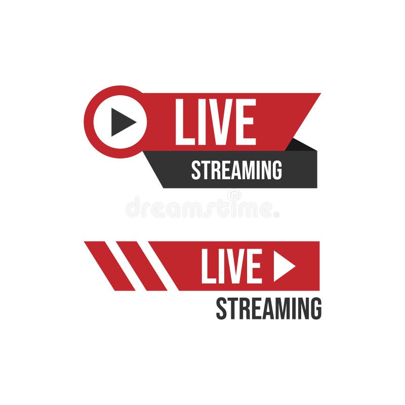 Live Now Logo Icon for TV News Entertaining Show Online Sign Banner ...