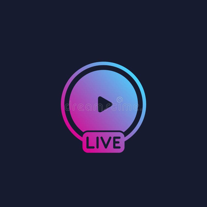 Live stream, vector stock vector. Illustration of stream - 145042172