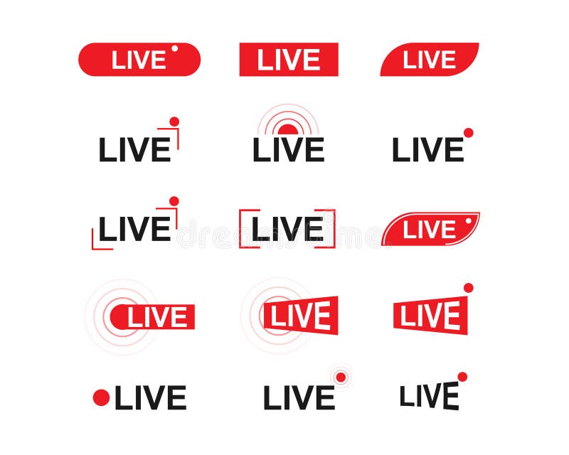 Live Stream Vector Set. Online Channel Media Stock Vector ...