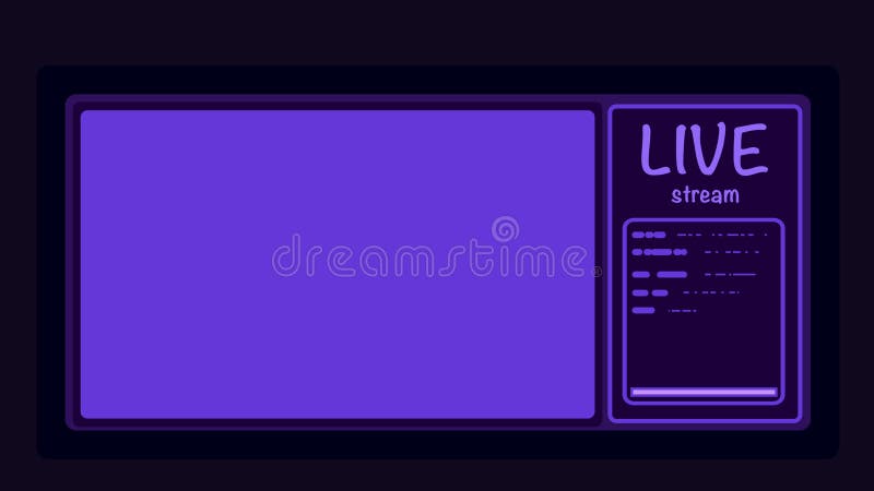 LIVE STREAM Window on Computer Screen with Moving Chat Messages and ...