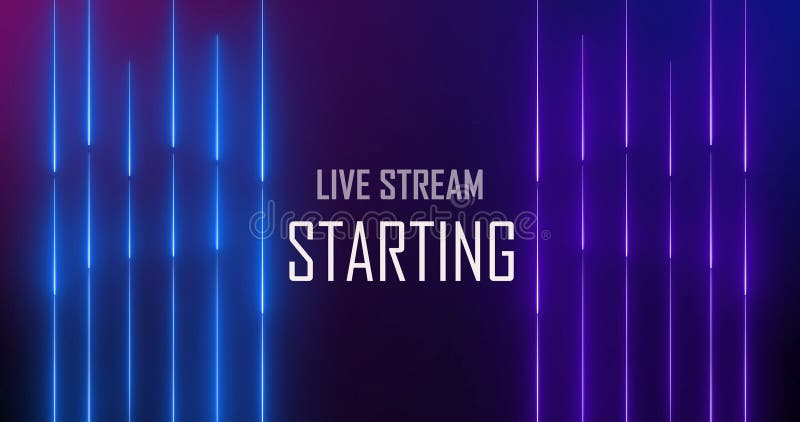 Live Streaming Background Frame - Animated Neon Overlay Template ...