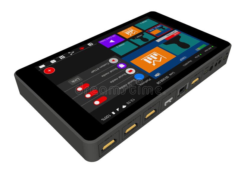 Live Streaming Box for Multiple Camera Stock Photo - Image of switcher ...